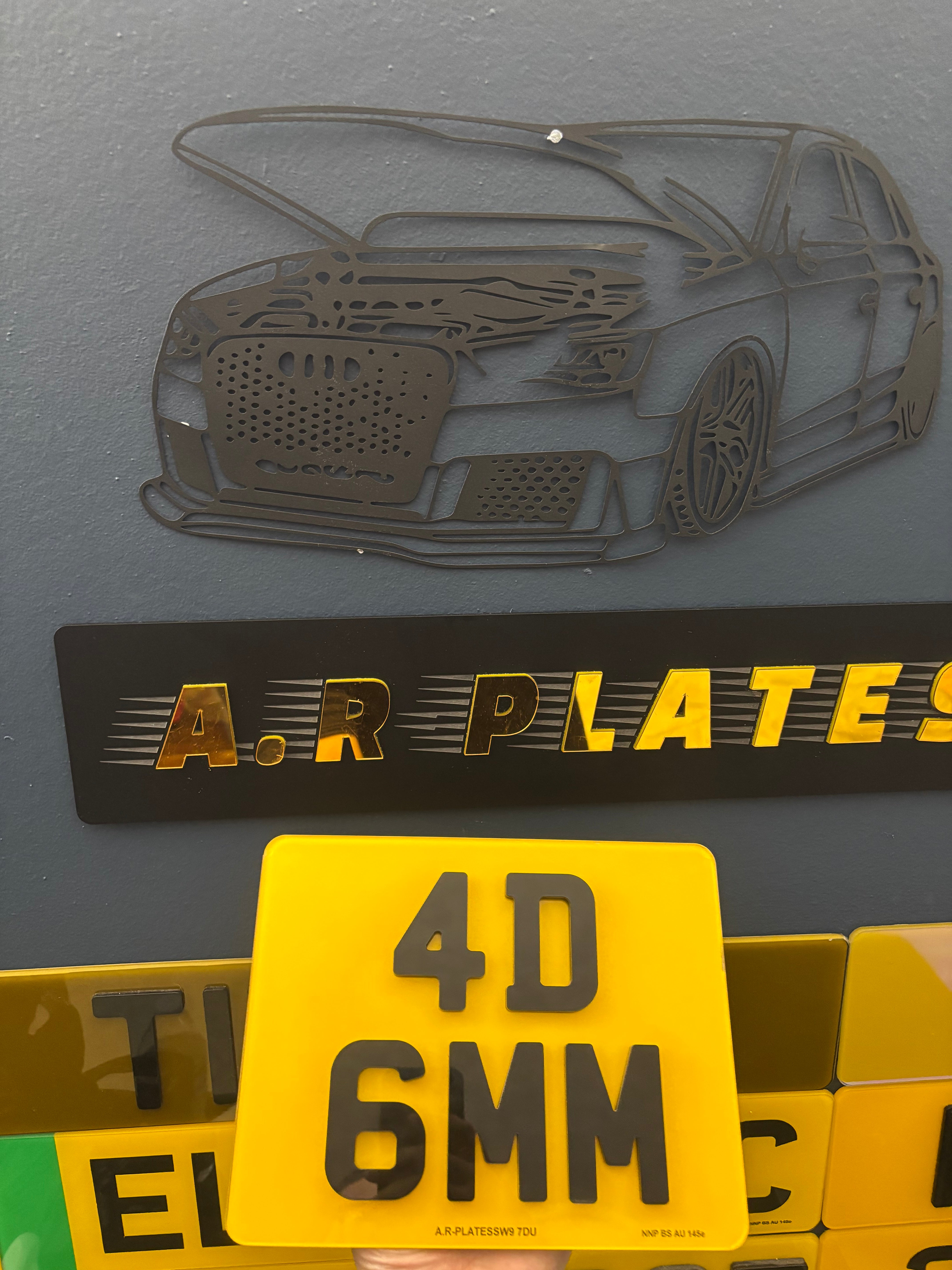 4D Motorbike Number Plate (6mm) – A.R PLATES